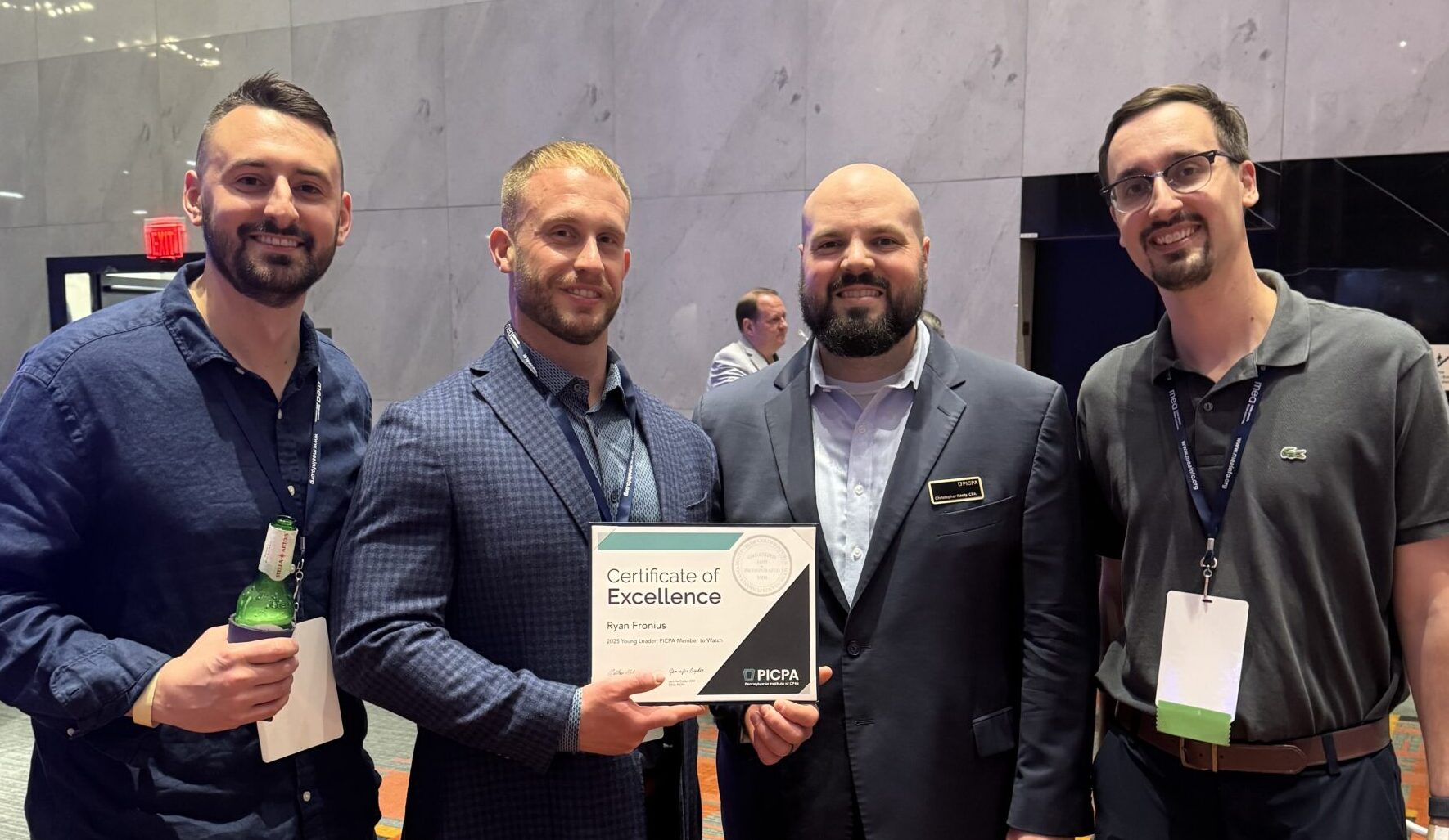 Ryan Fronius Receives PICPA Young Leader Award - GYF